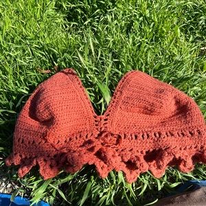 Intimates & Sleepwear | 2 Piece Hand Crocheted Bikini Lingerie Set In ...